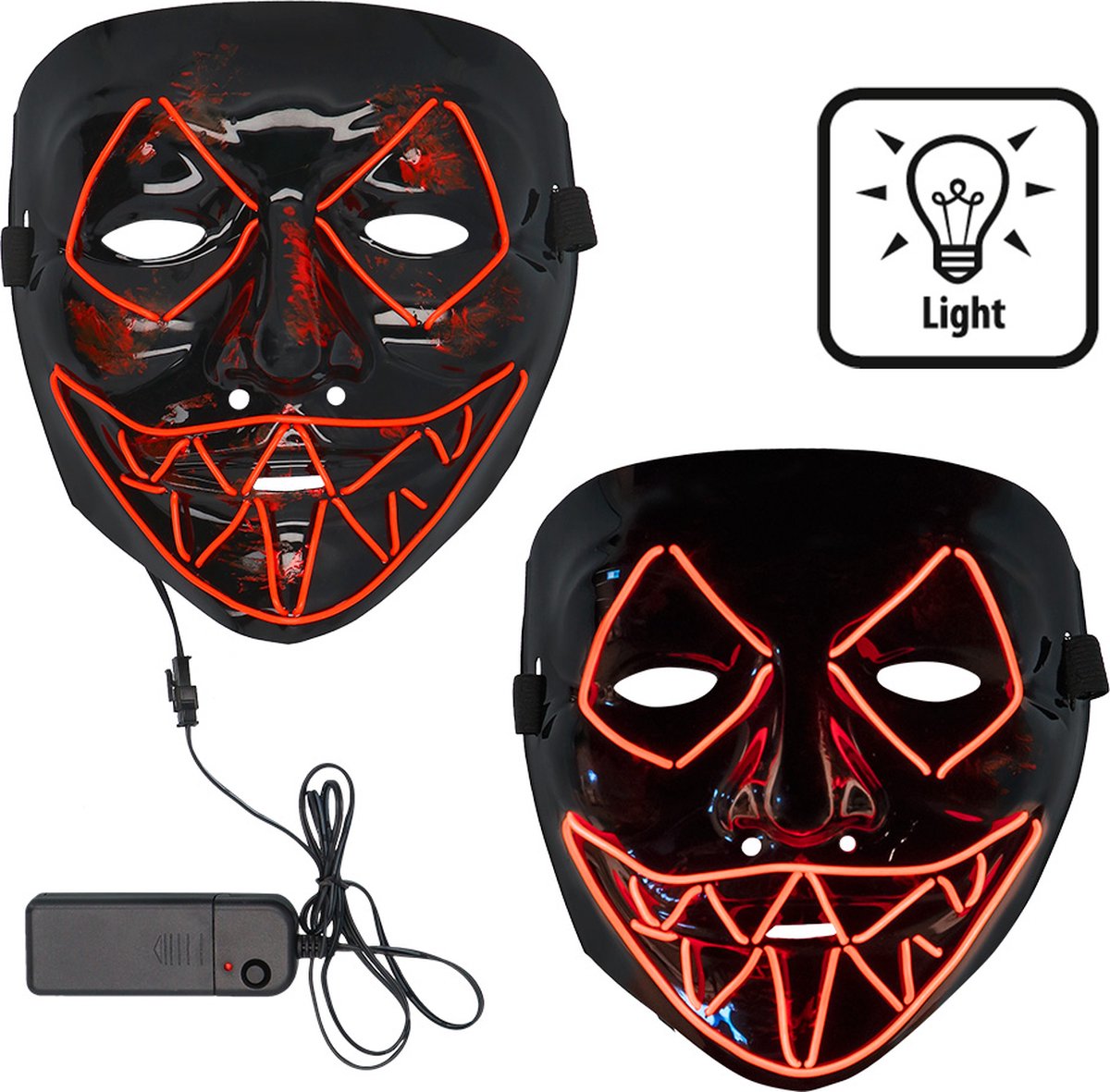 Boland - Led-masker Killer smile - Volwassenen - Monster | bol.com