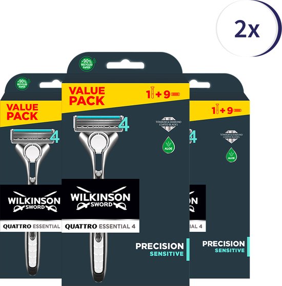 Wilkinson Men Scheermes Voordeelverpakking Quattro Titanium Sensitive ...