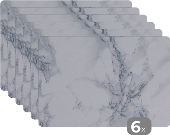 Placemat - Placemats kunststof - 45x30 cm - Marmer - Patroon - Gijs ... Placemat - Placemats kunststof - 45x30 cm - Marmer - Patroon - Gijs ...