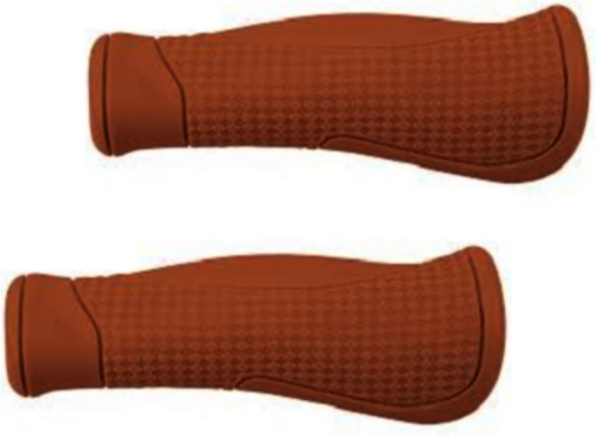 Handvatten bruin, anatomisch. 130mm lang per stel | bol.com