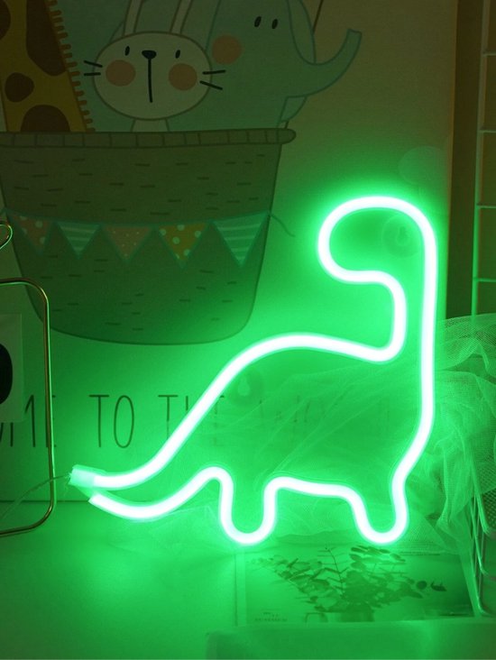 Nachtlampje voor kind. Cadeau voor kind Neon lamp Dinosauriër. Dino ...