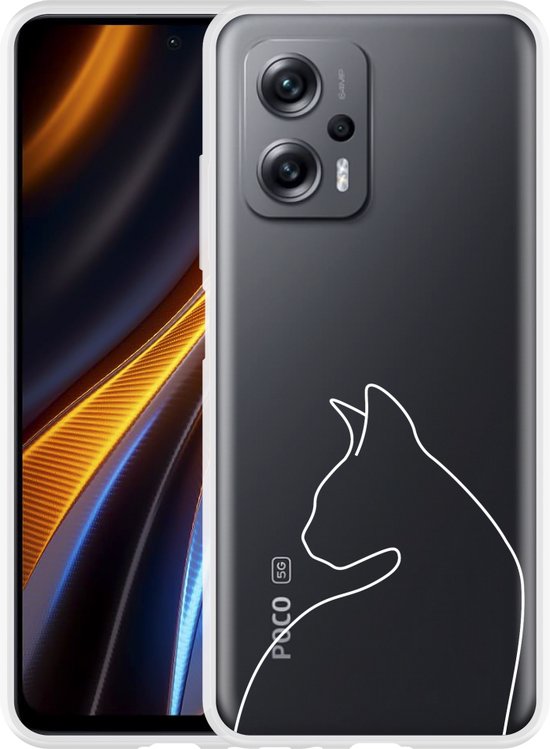 Poco X4 GT Hoesje Kattencontour II - Designed by Cazy | bol.com