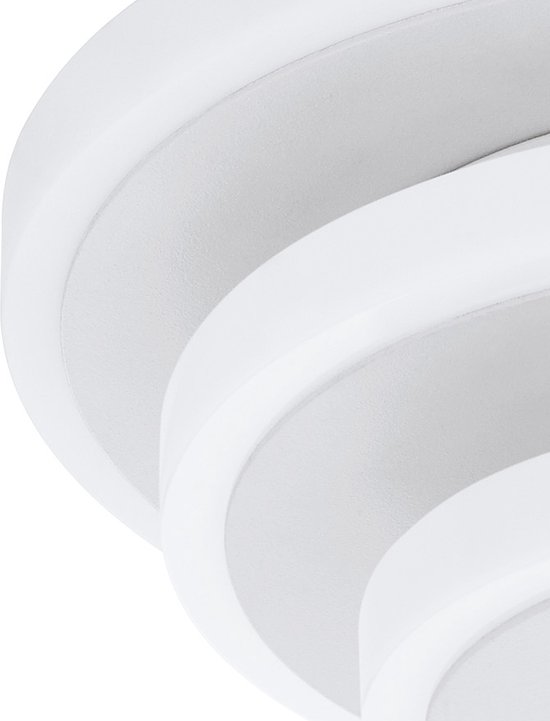 EGLO Elgvero Plafond- en Wandlamp - LED - Ø 25 cm - Wit | bol.com
