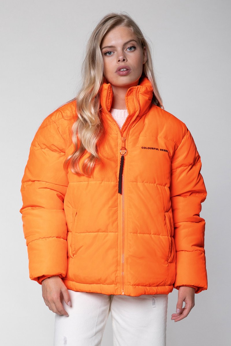 Colourful Rebel Fiona Jas Oranje Dames - Basic Fit - Polyester - L ...