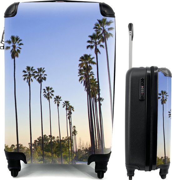 MuchoWow® Koffer - De rijen met hoge palmbomen langs de weg in Los ...
