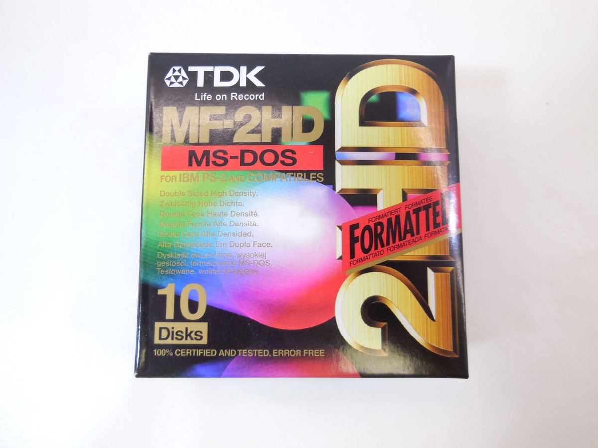 TDK MF-2HD Floppy Disk 10 Pack / TDK Floppy Diskettes. | bol