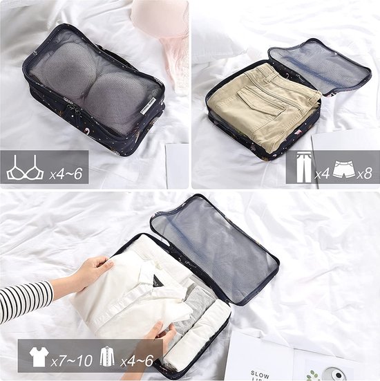 Packing Cubes Set Kleding Organizer Voor Reis Koffer Opbergzakken Voor ...
