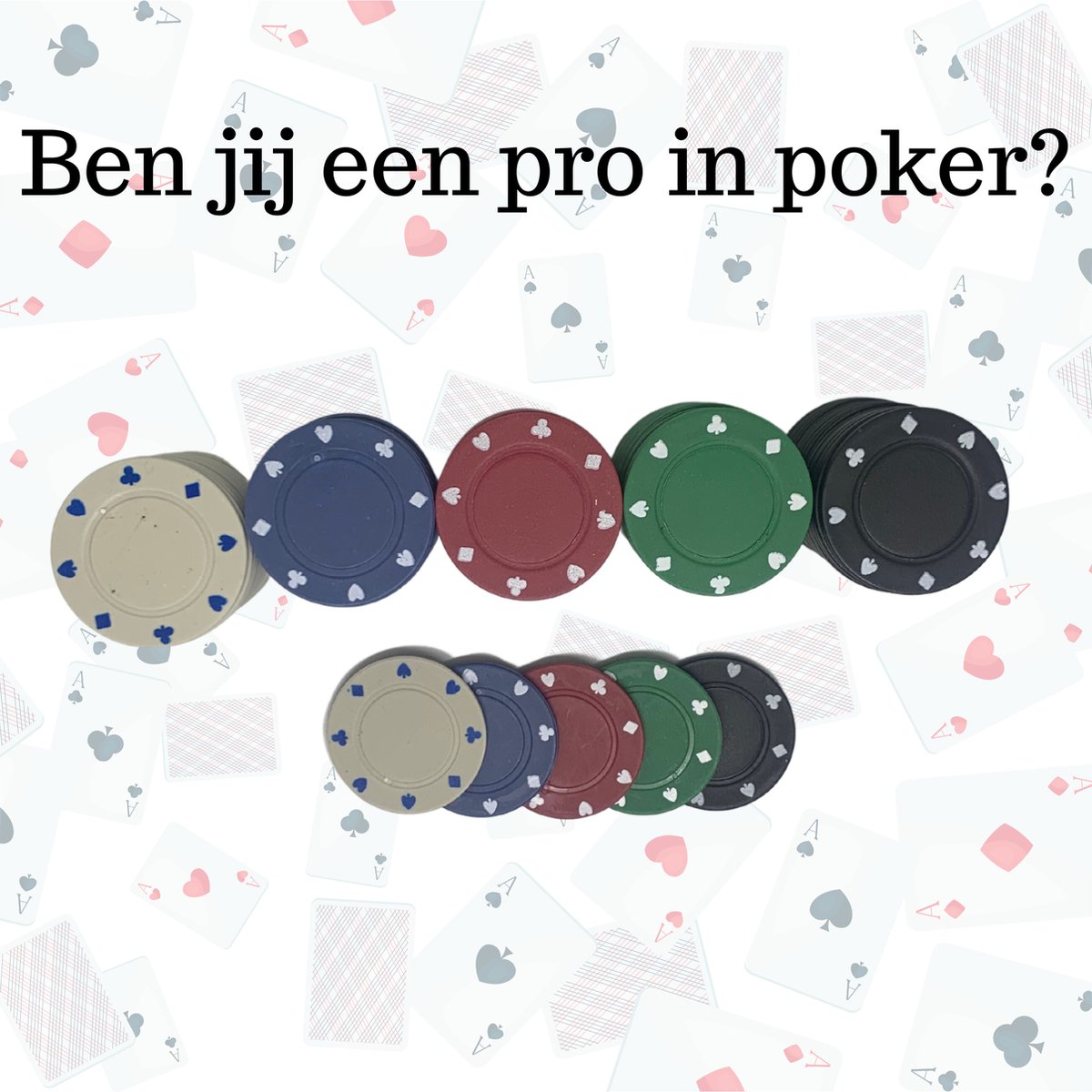Pokerset voor beginners met handige opbergdoos fiches - 100 fiches en ...