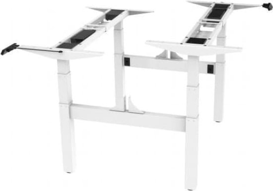 Elektrisch Verstelbaar Zit-Sta Frame Duo Bureau Wit Blad Wit (RAL9016 ...