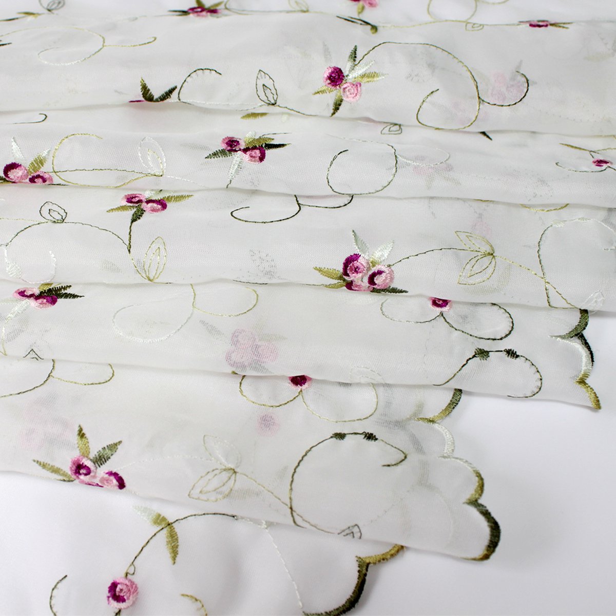XD&L- Witte Vitrages - Bloemen Vitrages - Vitrage Kant en Klaar ...