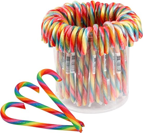 Candy Canes Rainbow - 50 stuks | bol