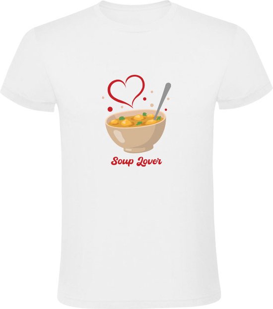 Soup lover Heren T-shirt | eten | soep | gezond | lunch | voorgerecht | Wit | bol.com