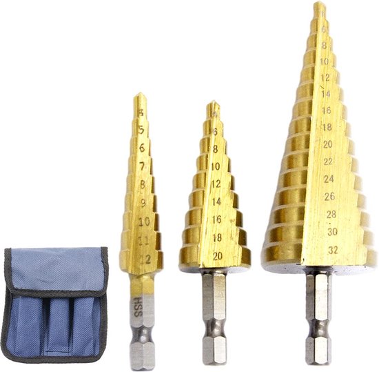 Trapeziumboor LAIWEI pagodeboor maïsboor HSS-boor zeskantige boor (4-12 ...