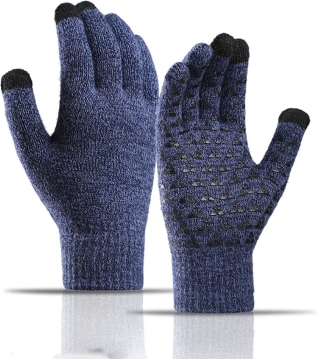 Handschoen - Warm - Touchscreen - Anti-slip - Maat S - Blauw -... | bol.com