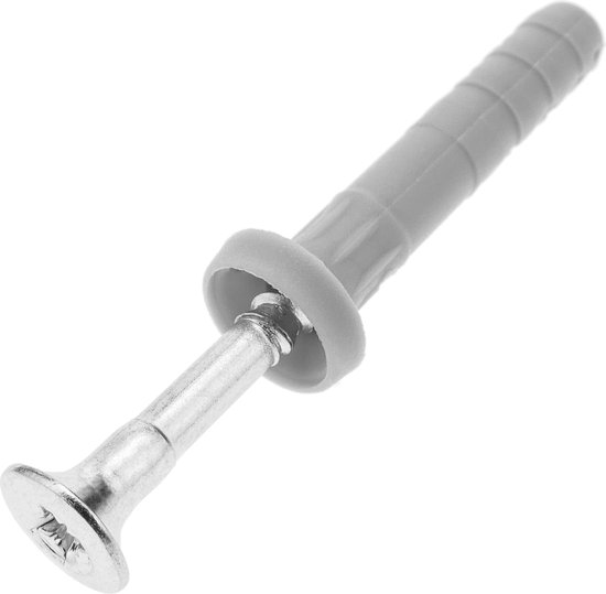 BeMatik - Verpakking van 50 stuks slagplug met schroef 6 x 35 mm | bol