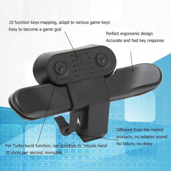 Multifunctionele Ergonomische Controller Paddles met 10 Key Mappings - Back Button... | bol