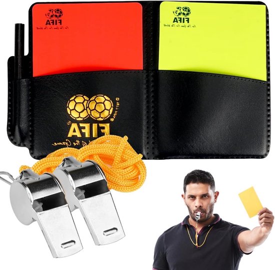 Jinsion Carton Arbitre Set - Referee Set with Note Cards Metal Pipe ...
