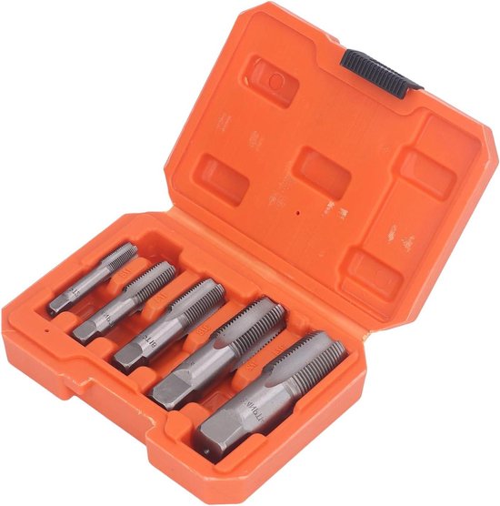 5 Piece NPT Pipe Stepping Set Carbon Steel Threaded Plumbing Faucet Set ...