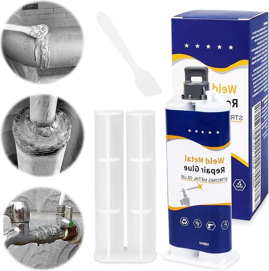 100 ml extra sterke metaallijm - waterdichte en hittebestendige 2K lijm ...