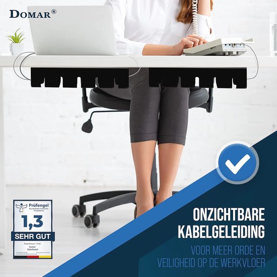 Kabelgoot voor bureau set van 2 - Kabelbeheer tray met accessoires ...