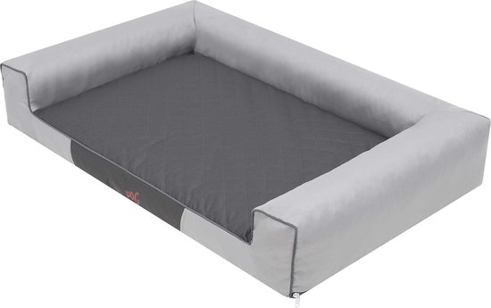 Hondenbed XL in Asgrauw – 100 x 66 cm – Comfortabel Hondenkussen voor ...