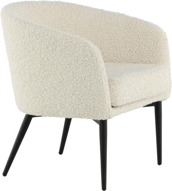 Svea - Liro fauteuil - teddy - wit | bol