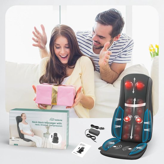 Verbeterd Shiatsu Massagekussen met Warmte en Compressie - Full-Body ...