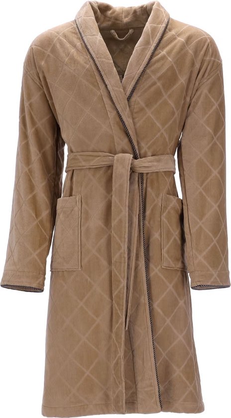 VOSSEN® Heren Badjas "Barron" – 1 Stuk – Maat XXL – Kleur: Camel – Luxe ...