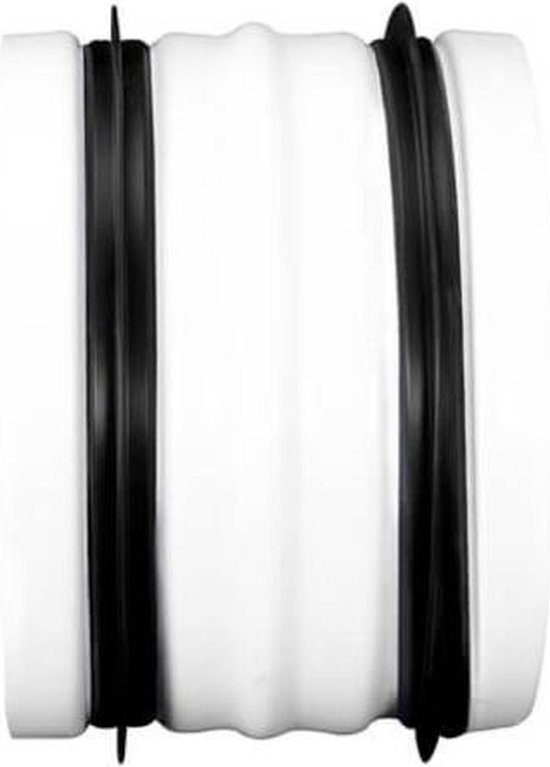 Verbindingstuk wit diameter 125mm metaal - RAL 9010 | bol