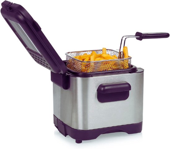 Mini Frituurpan 1.5 Liter – 1000 Watt – RVS – Vaatwasserbestendig ...