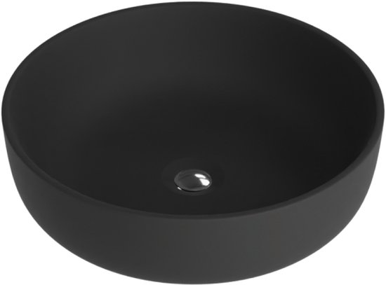 LAVITA® Opzetwastafel CORDOBA Rond Keramische Wastafel voor Badkamer en ...