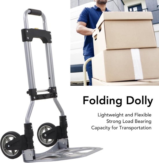 Inklapbare Aluminium Steekwagen - Handkar met Expandertouwen ...