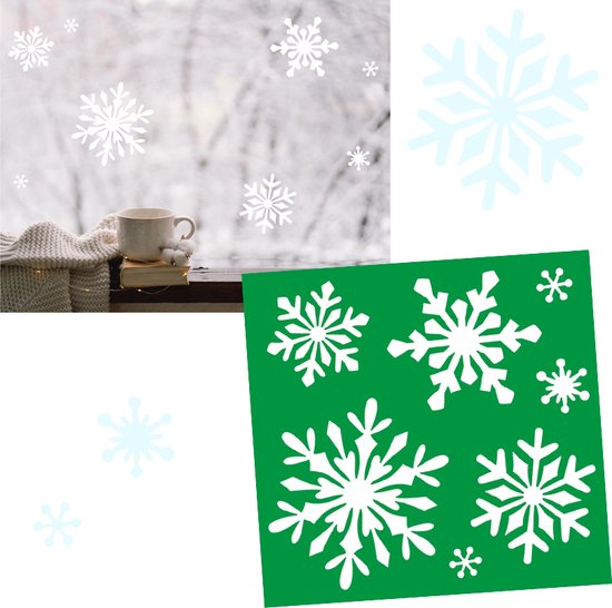 Raamsjabloon Kerst - Raamsjabloon Winter - Herbruikbaar Sjabloon ...