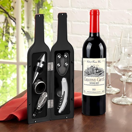 Mrs. Jones Wijnaccessoireset - Kurkentrekker-set - Cadeauset ...