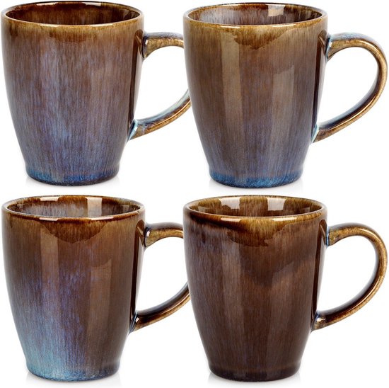 Mokken Keramiek 200 ml 4 stuks - Set - Bekers - Koffiebekers - Kopjes - Koffiemok | bol