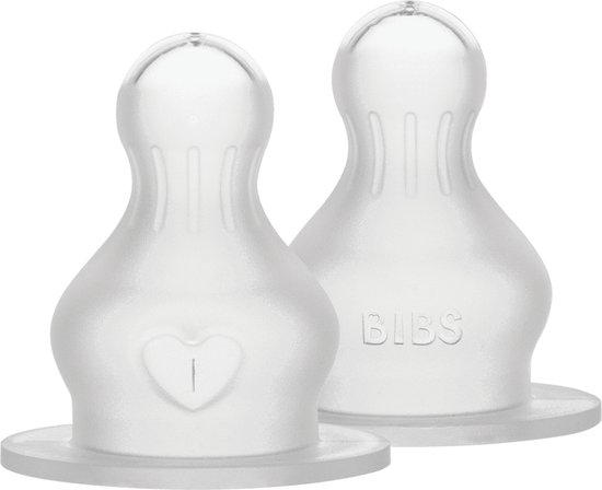 BIBS Flesspeen Rond - Fast Flow - 2 Pack - Silicone | bol