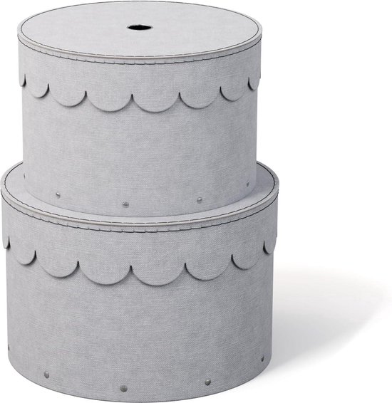 WILMA Ronde Opbergdozen - Decoratieve Opbergdozen - Set van 2 ...