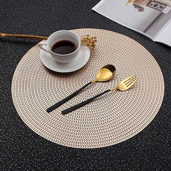 Set van 4 gouden PVC placemats - hittebestendig - decoratief - 4 stuks ...