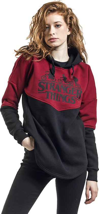 Stranger Things Upside Down Trui met capuchon rood-zwart L | bol