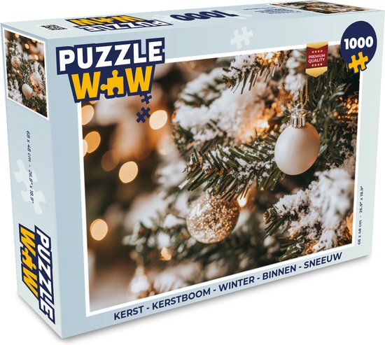 Puzzel Kerst - Kerstboom - Winter - Binnen - Sneeuw - Legpuzzel ...