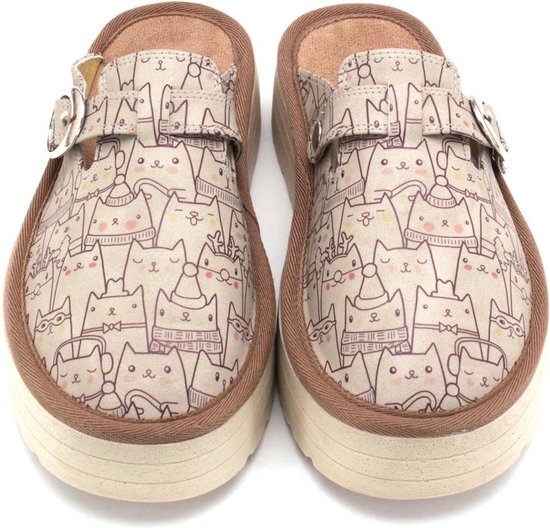 GOBY - Lot Of Cats - Clogs - Slippers - Hoge kwaliteit - Handmade ...