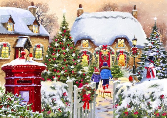 Bluebird Puzzle legpuzzel Winter Cottage - 2000 stukjes puzzelplezier ...