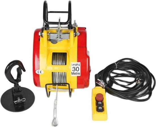 Elektrische Lier voor 300 kg - 30 meter Lengte - Ideaal voor Huishoudelijk Gebruik | bol