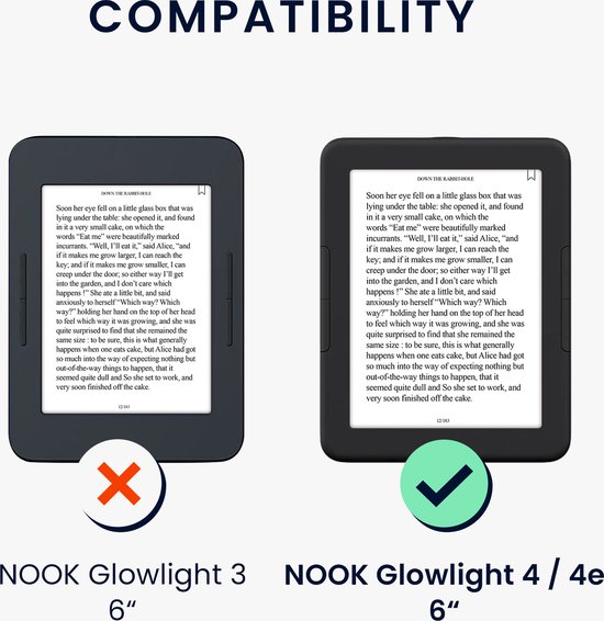 kwmobile case geschikt voor Barnes & Noble NOOK Glowlight 4 / 4e hoes ...