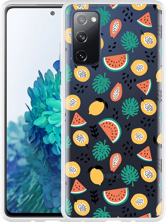 Cazy Hoesje geschikt voor Samsung Galaxy S20 FE - Tropical Fruit | bol
