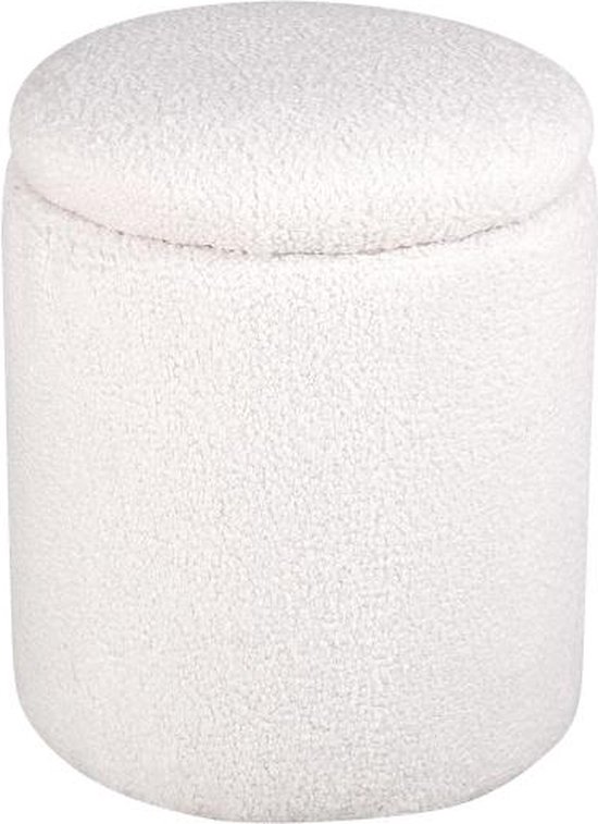 Zara poef - teddy - wit | bol