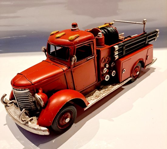 Blikken Brandweer auto 8BL147862750 uniek model lengte 31 cm A TIN ...