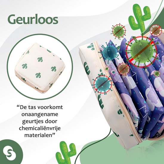 2 Stuks - Maandverband Tampon Make-Up Tasje - Handig voor Onderweg ...
