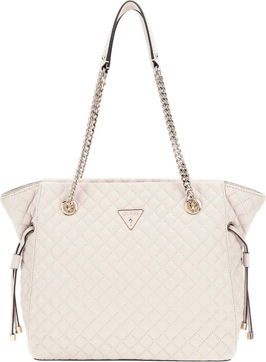 GUESS Schoudertas Eco Rianee Tote Bag Stone Lichtgrijs | bol