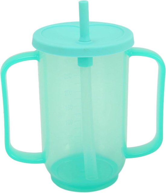 2-handvat drinkbeker voor volwassenen - morsbestendige plastic beker ...